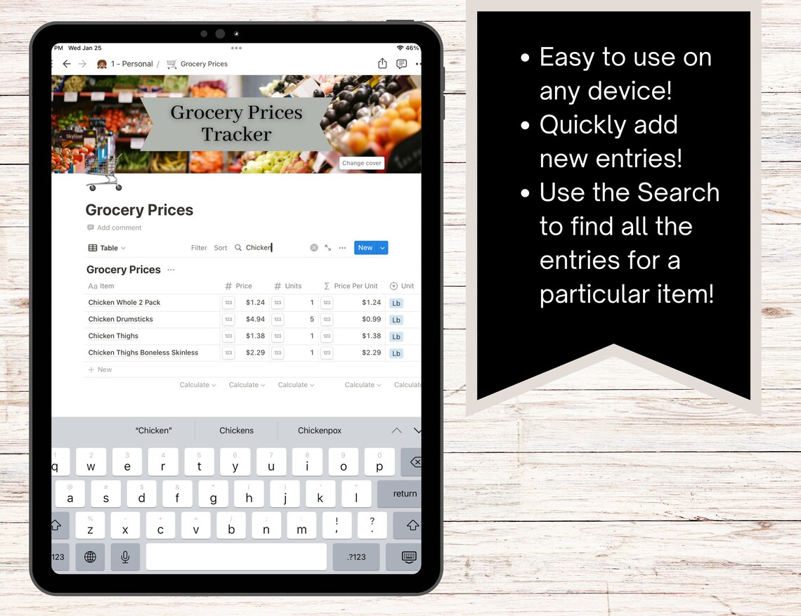 Grocery Prices Tracker Template for Notion - Etsy