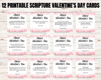 Printable Bible Valentines Cards Christian Scripture - Etsy