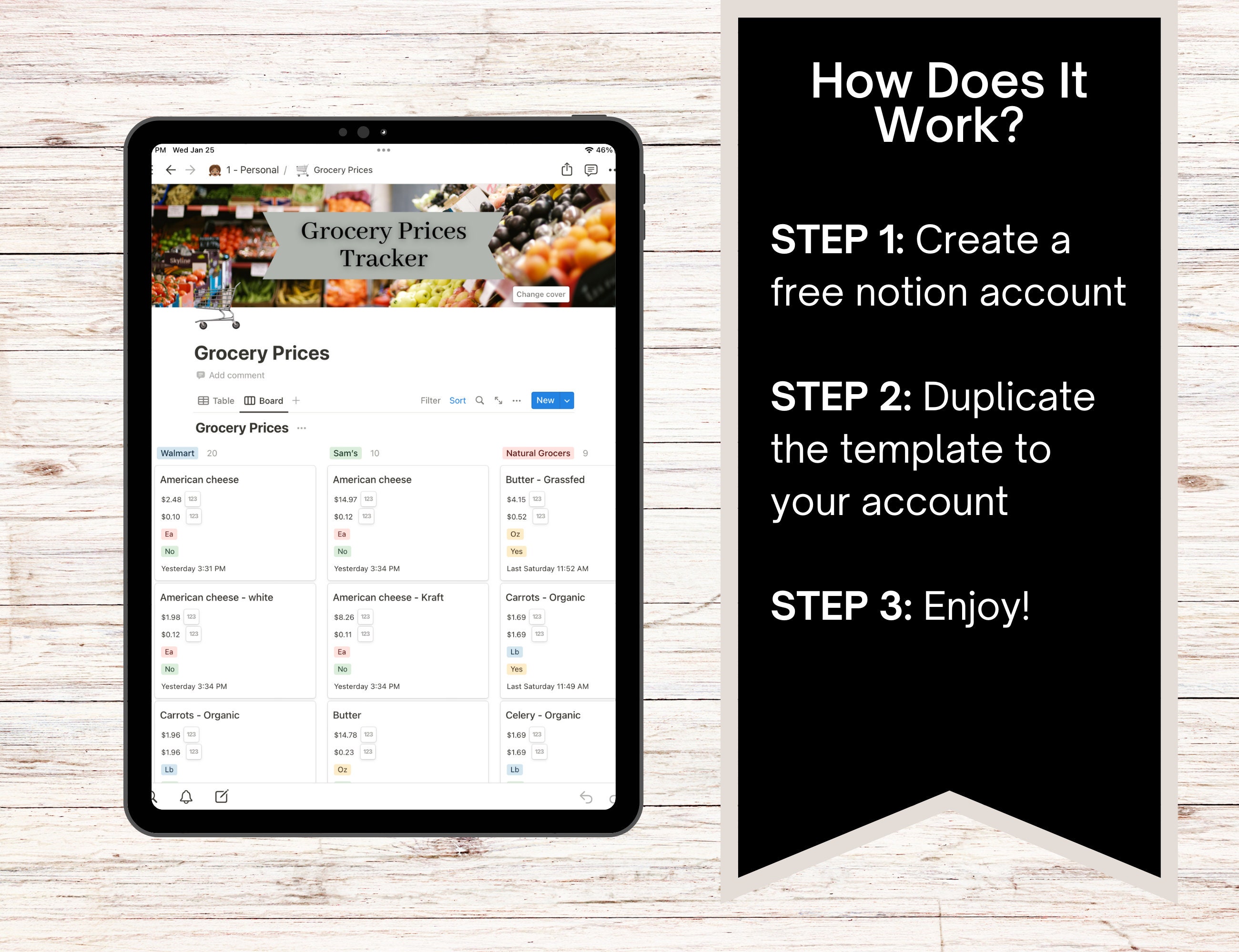 Grocery Prices Tracker Template for Notion - Etsy