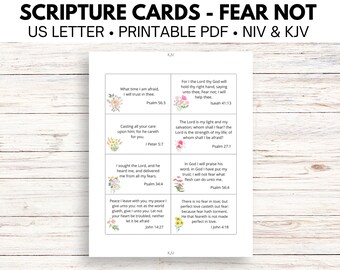 10 Fear Not Printable Scripture Cards do Not Fear Collection 1 INSTANT ...