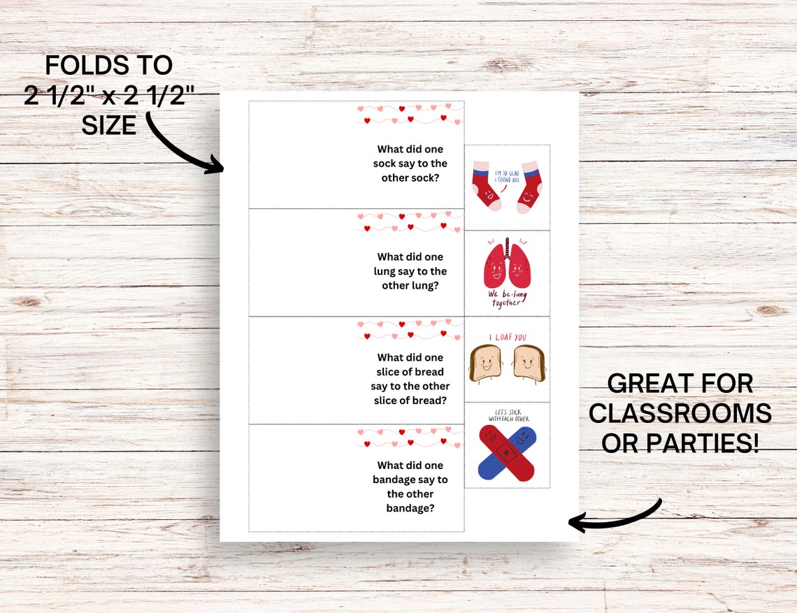 Joke Valentines Cards Printable PDF - Etsy