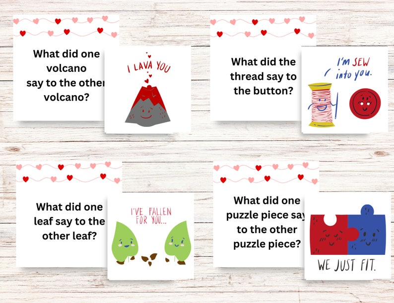 Joke Valentines Cards Printable PDF - Etsy