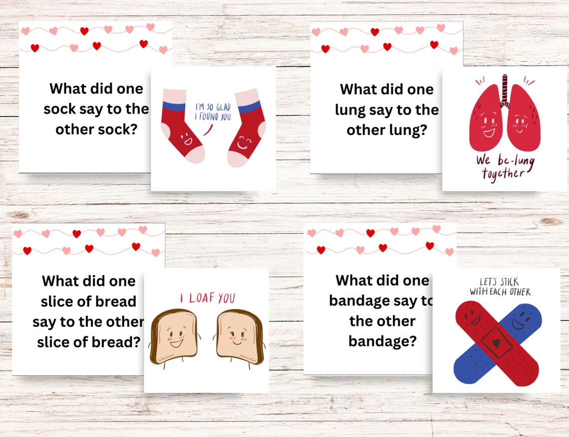 Joke Valentines Cards Printable PDF - Etsy