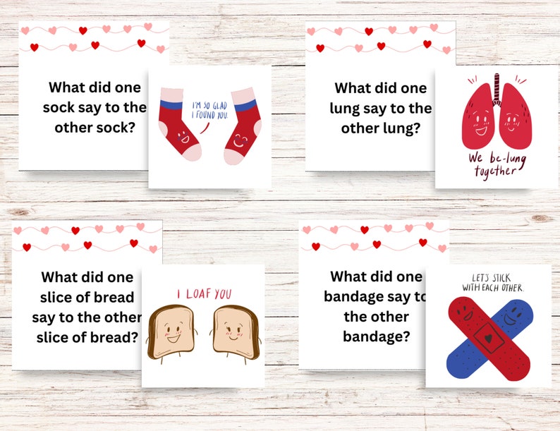 Joke Valentines Cards Printable PDF - Etsy