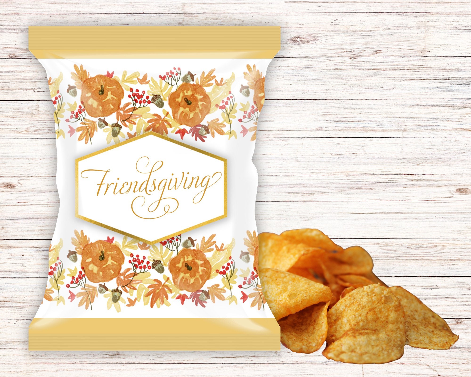 Friendsgiving Chip Bag Printable, Instant Download, Friends ...