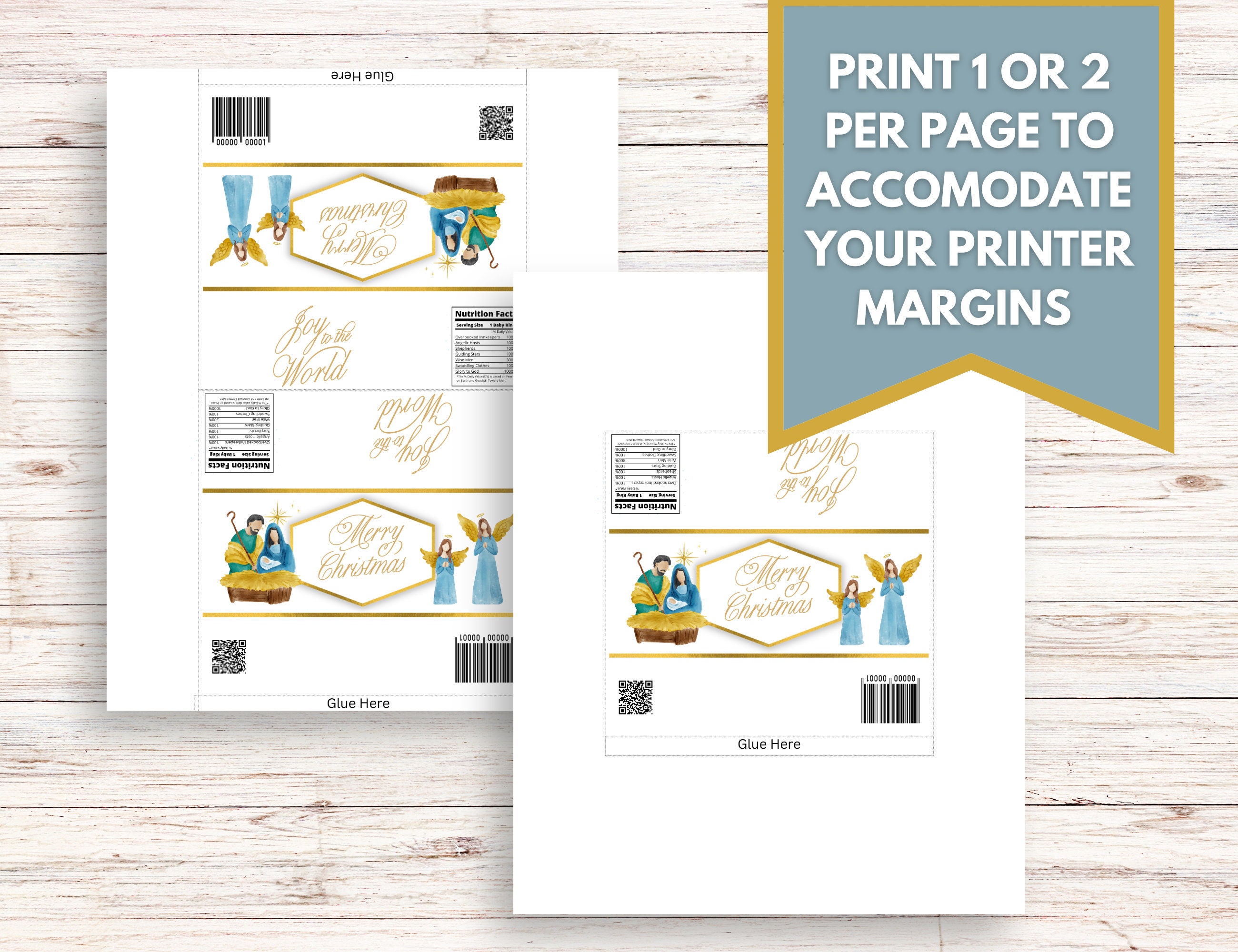 Christmas Candy Bar Wrapper Printable PDF - Etsy