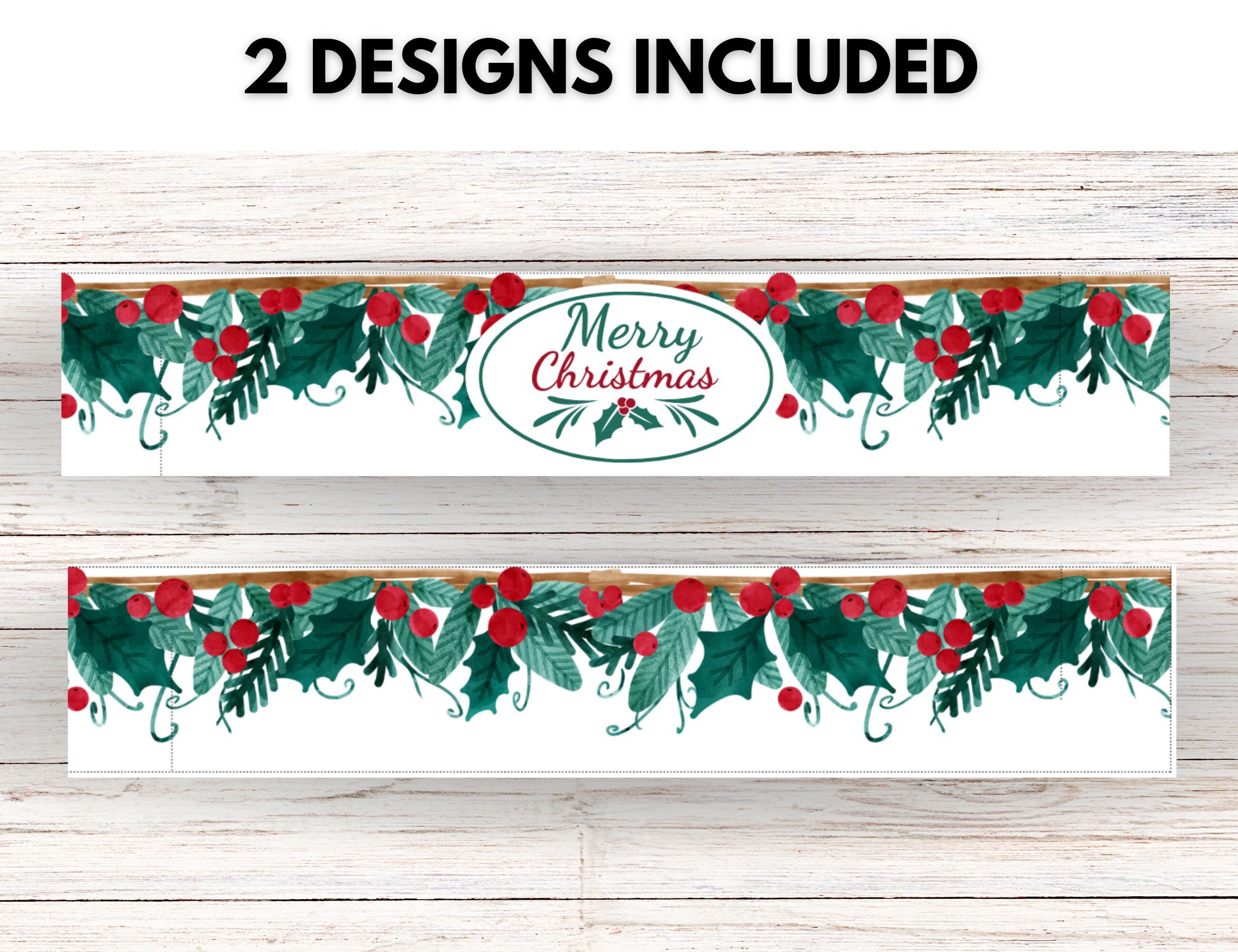 Christmas Napkin Ring Printable PDF - Etsy