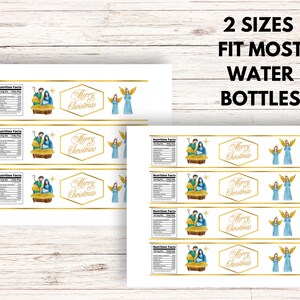 Christmas Water Bottle Labels Printable PDF - Etsy
