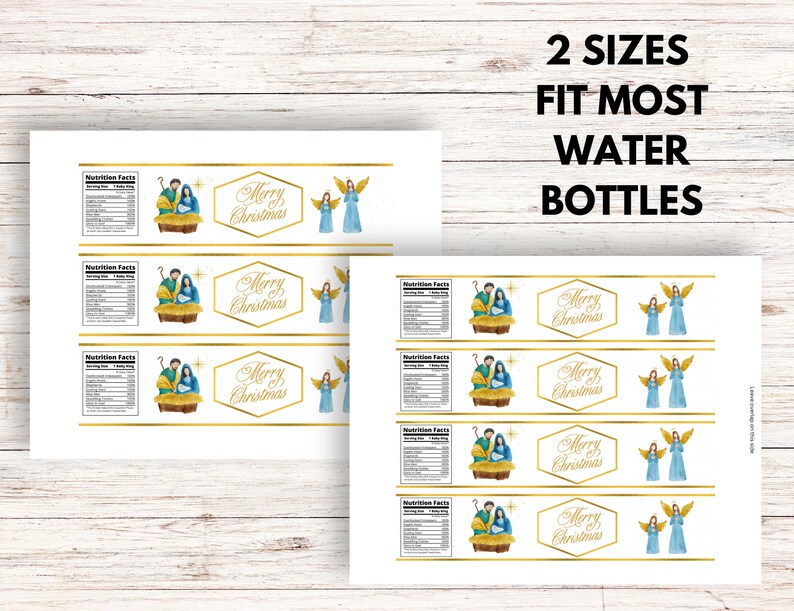 Christmas Water Bottle Labels Printable PDF - Etsy