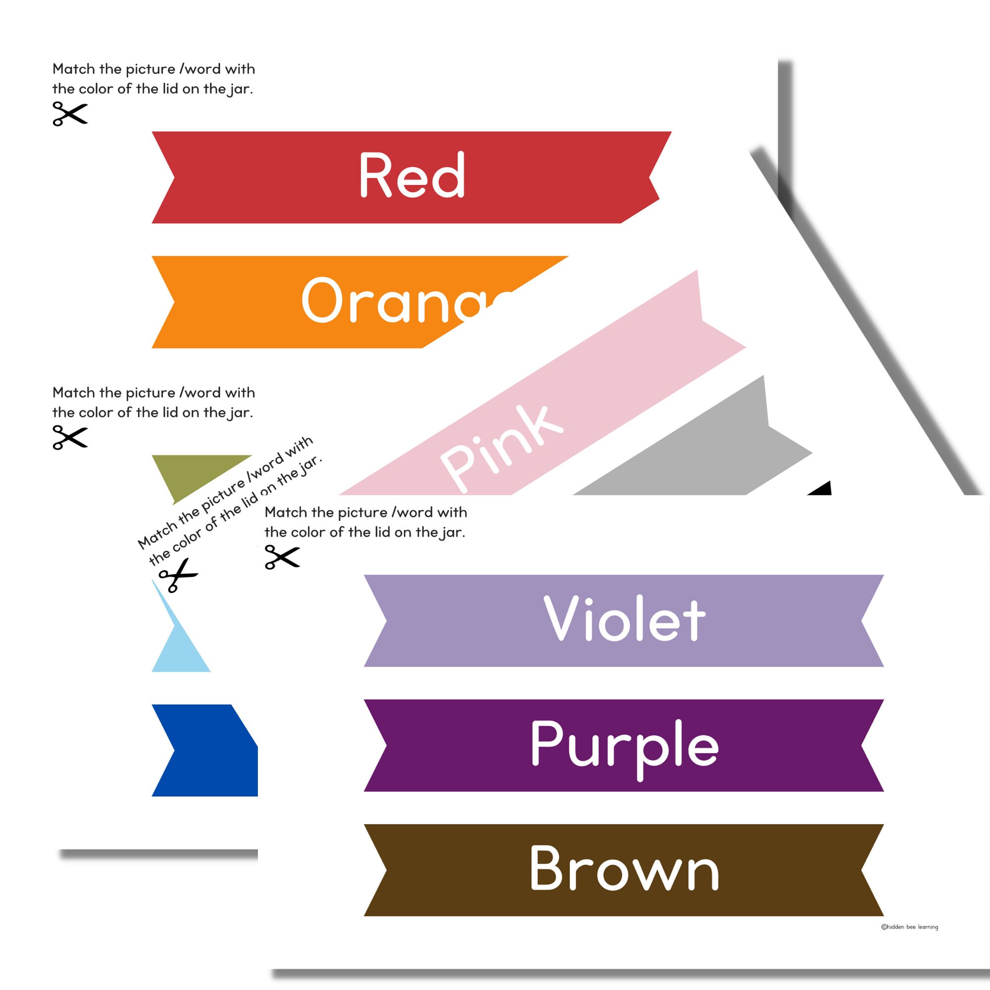 Busy Binder Color Match Color Sorting Learning Colors - Etsy