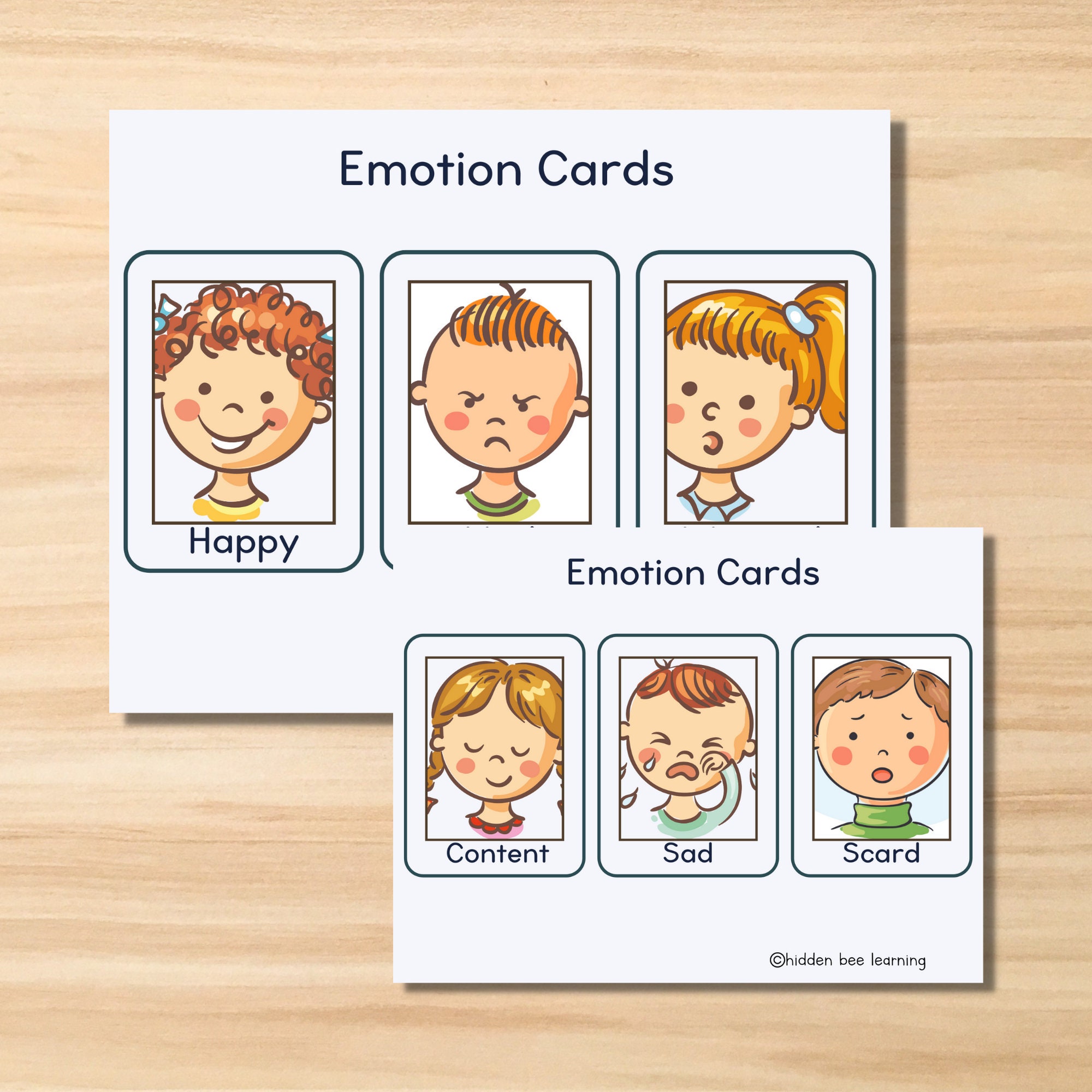 Digital Prints Digital Download Emotions Flashcards/Game Cards for ...