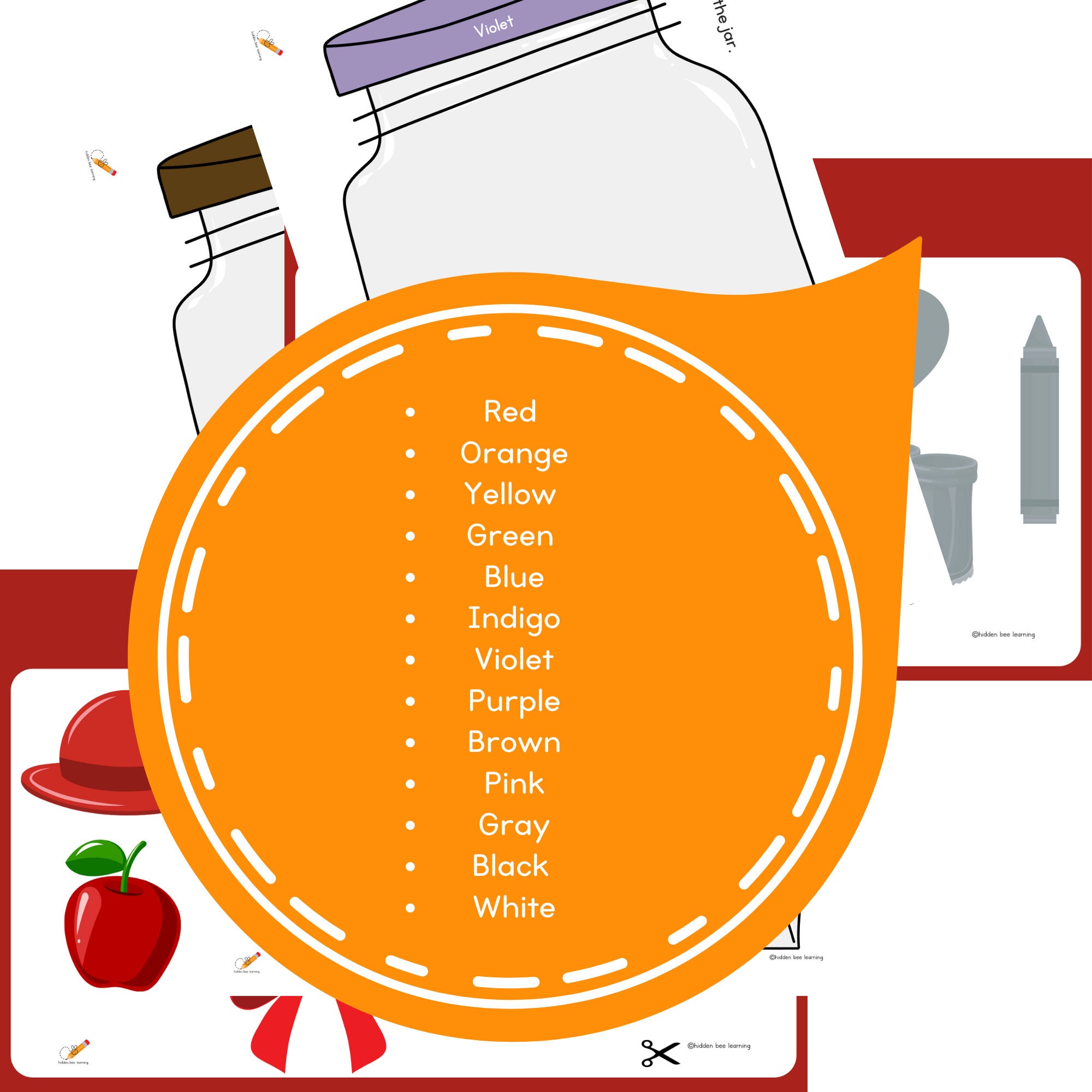 Busy Binder Color Match Color Sorting Learning Colors - Etsy