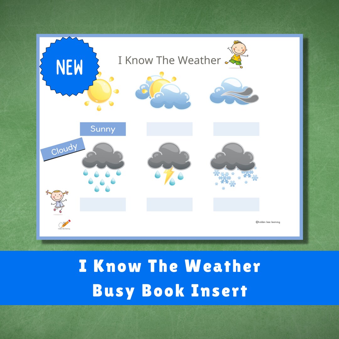Weather, Busy Book, Season Flashcards, Homeschool, Preschool ...