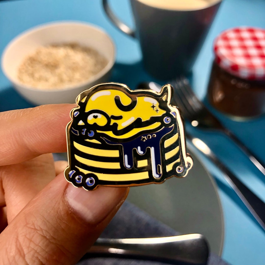 Blueberry Pancake Pug-breakfast Friends Hard Enamel Pin- Cute, Kawaii ...