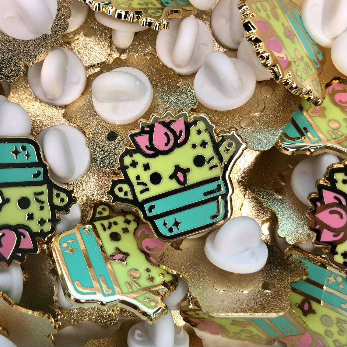 Cat Catus Hard Enamel Pin Cute Kawaii Gift Lapel Pin | Etsy