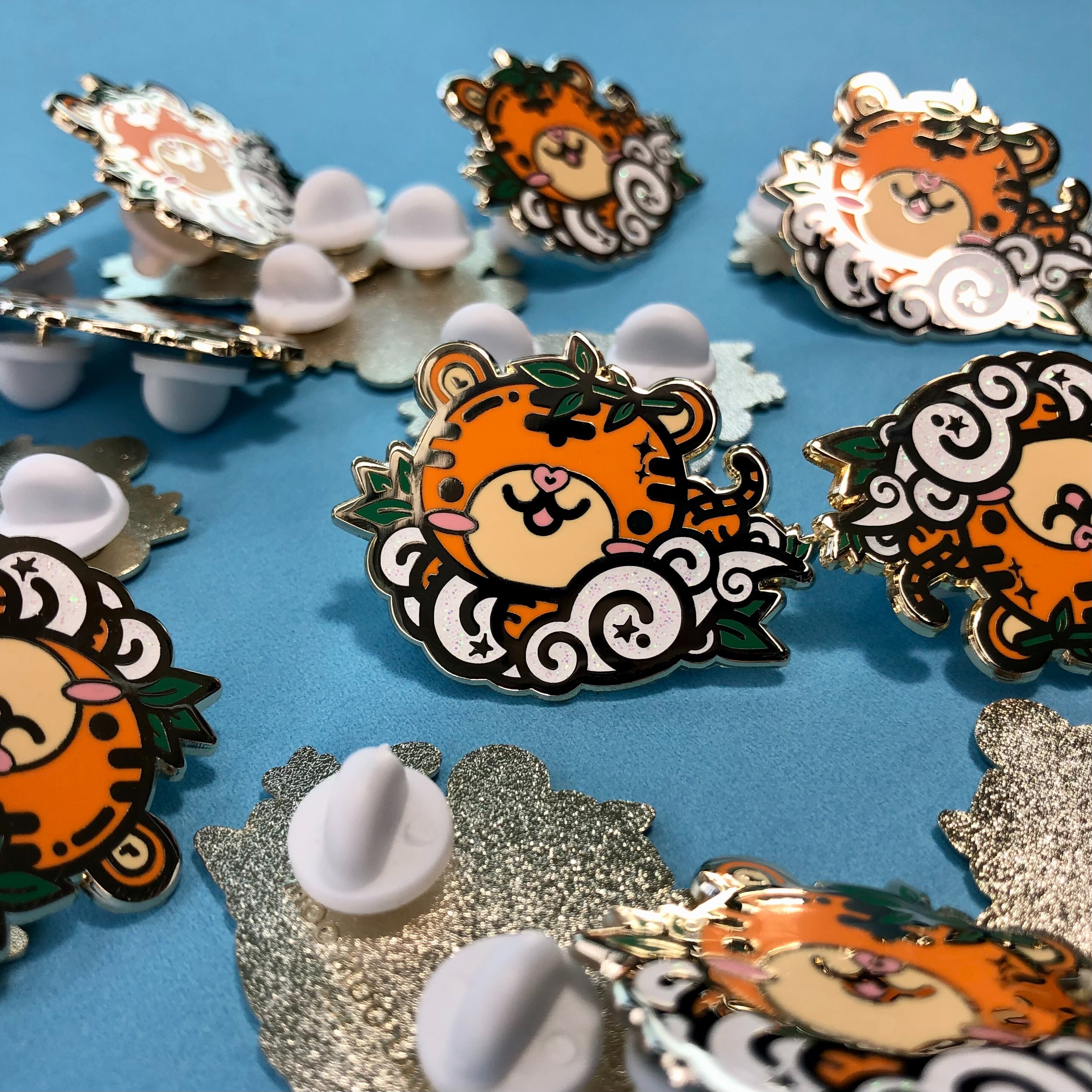 Zodiac Tiger Glitter Hard Enamel Pin Cute Kawaii Gift - Etsy