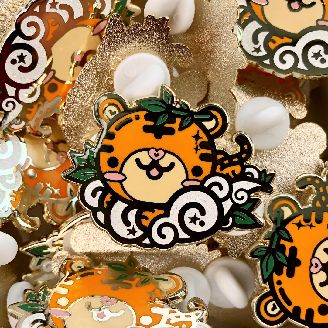 Zodiac Tiger Glitter Hard Enamel Pin- Cute, Kawaii, Gift, Lapel Pin - Etsy