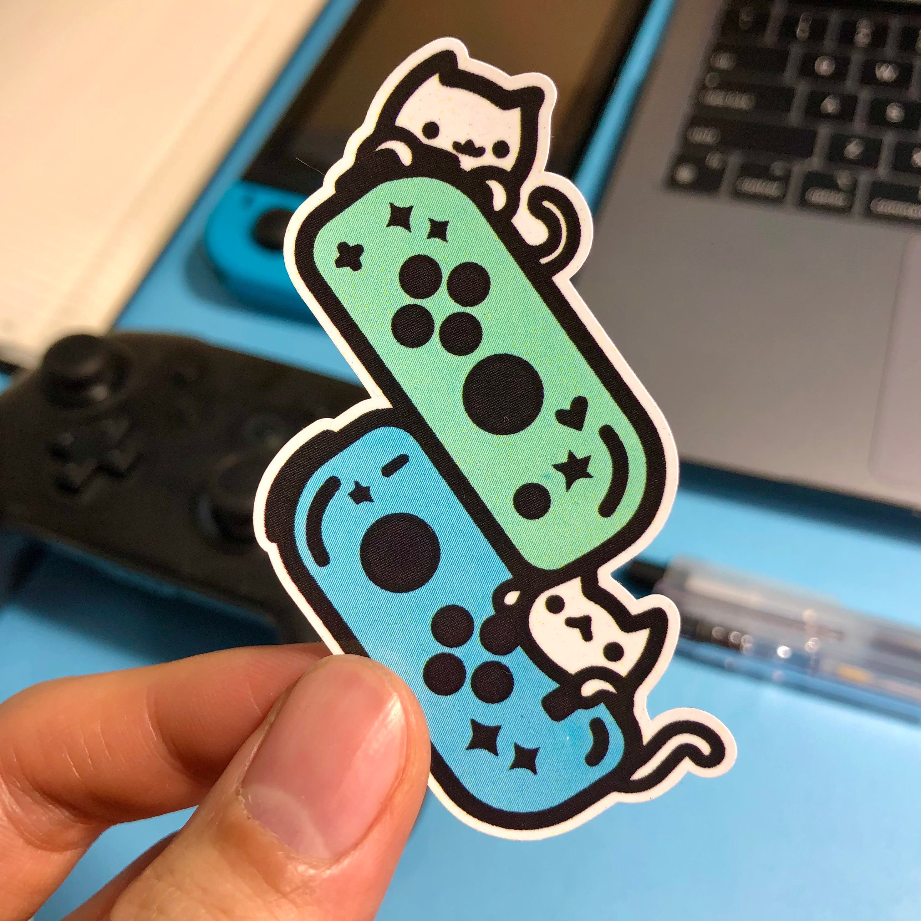 Switch Joy Con Red//blue - Vinyl Sticker - Etsy