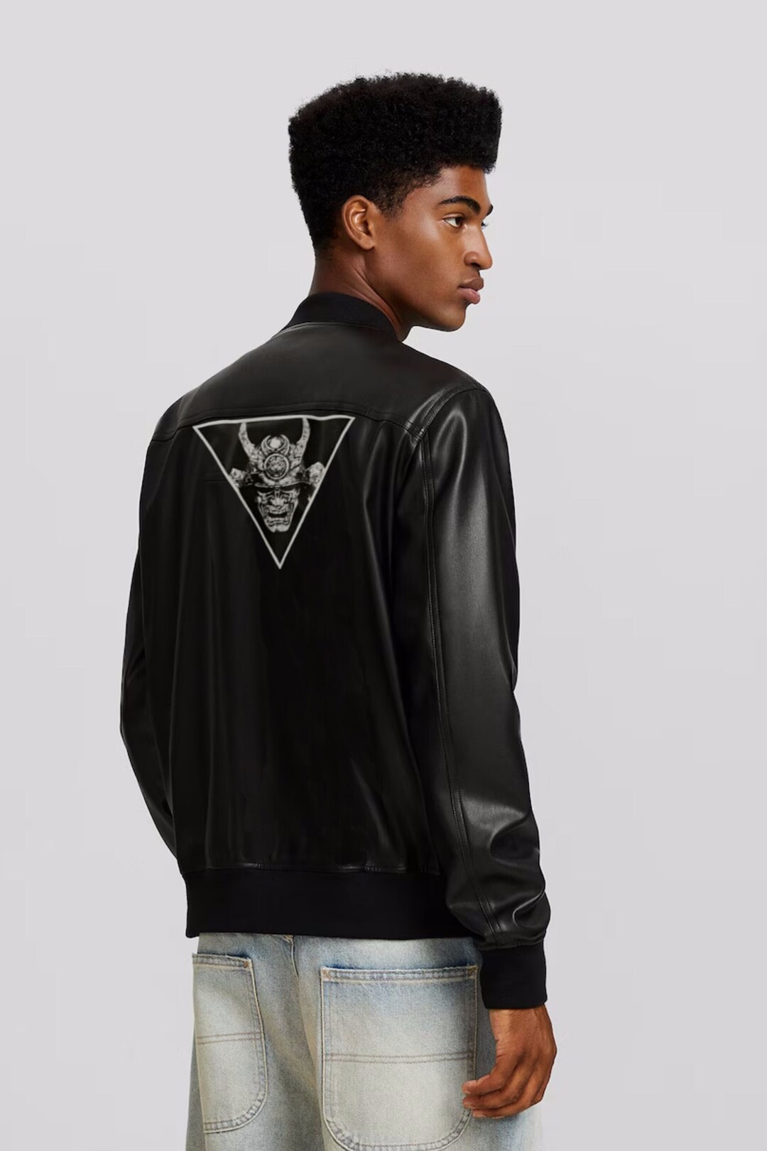 Shogun Black and White Samurai Double Layered Bomber Jacket - Etsy