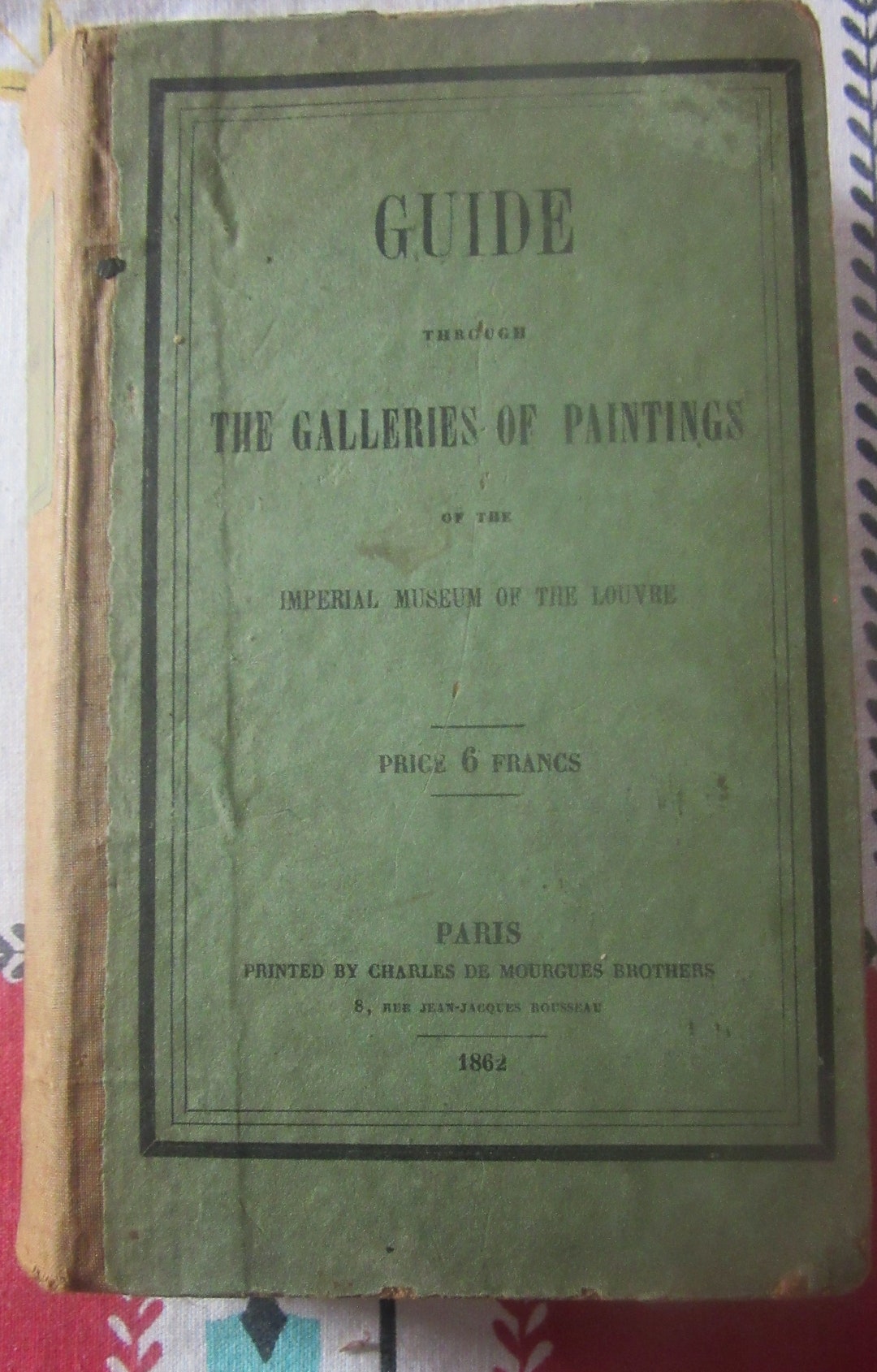 Antique Art Book, Guide Through the Galleries of Paintings in the ...