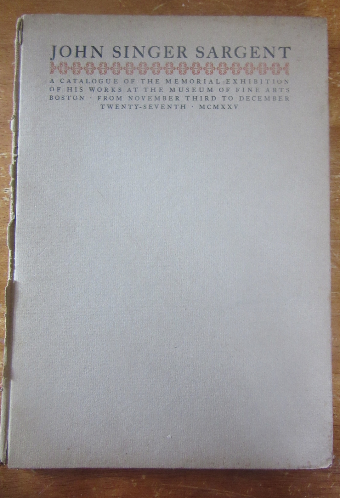 John Singer Sargent Museum of Fine Arts Catalogue/book, 1925, Art Book ...