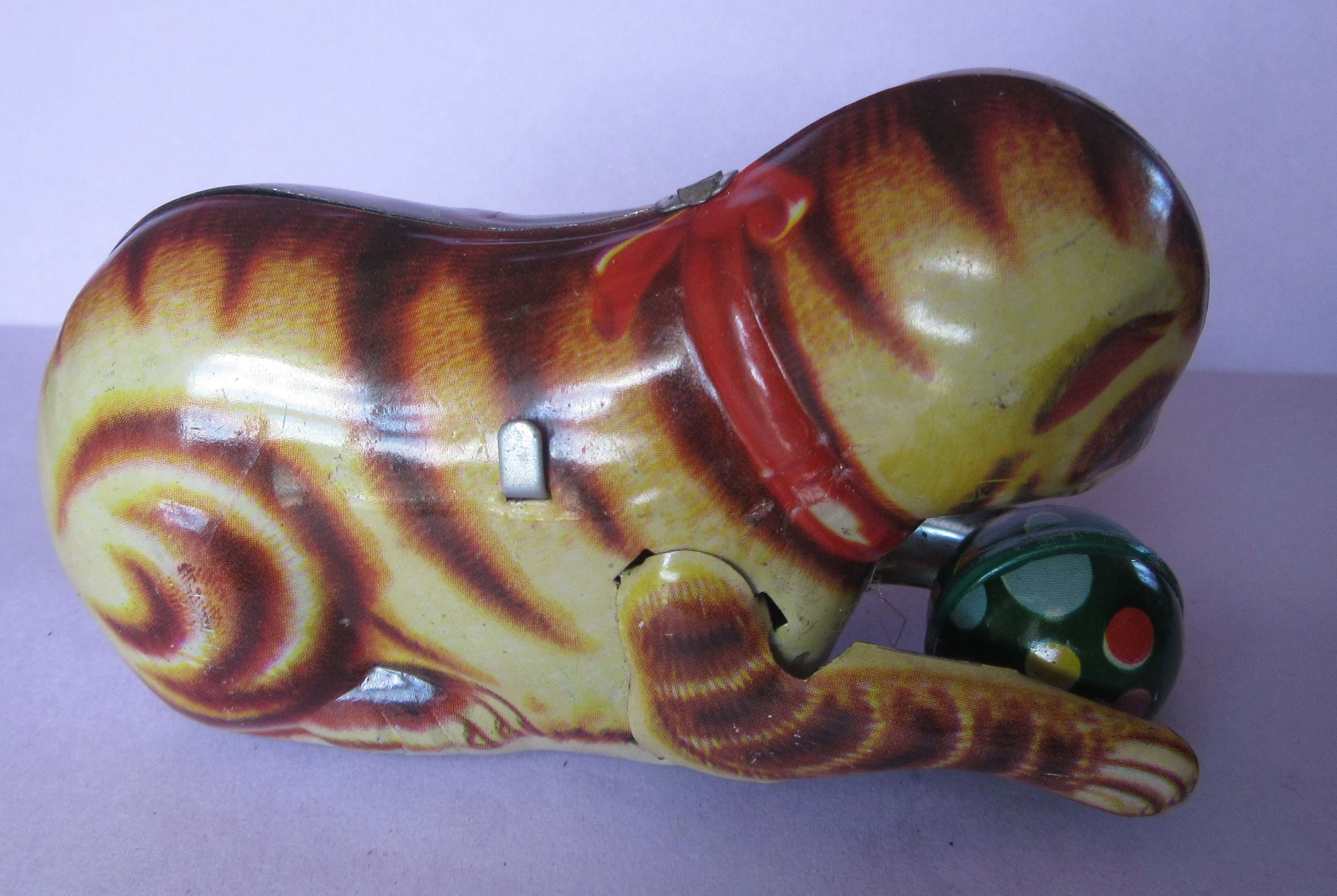 Vintage Tin Toy Working Wind up Cat With Ball Includes Key - Etsy