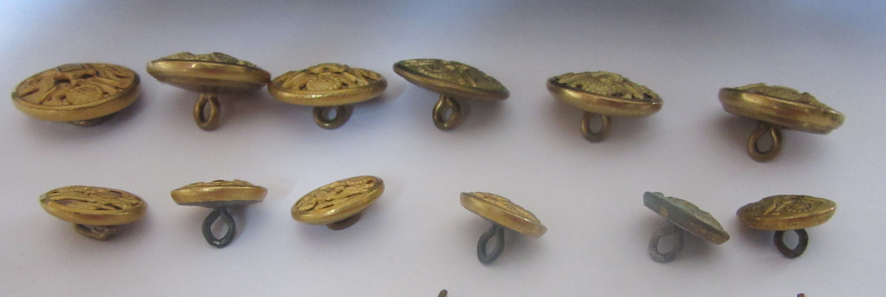 Group of Army Uniform Buttons and Cap Buttons - Etsy