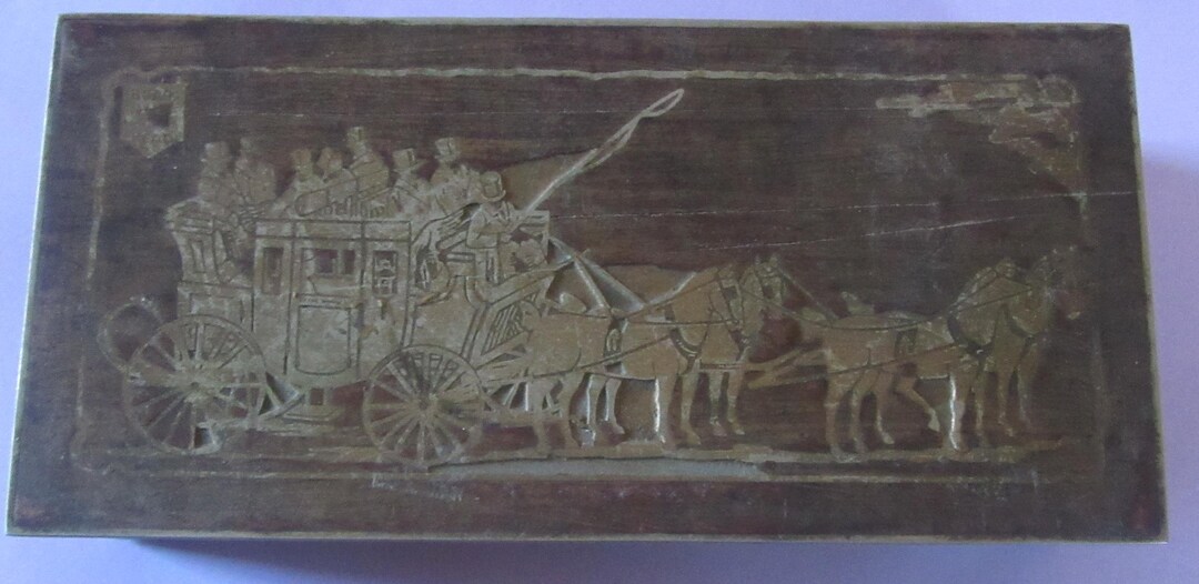 Vintage Etched Metal/wood Box, Home Decor, Gifts - Etsy