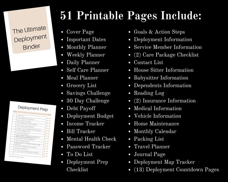 The Ultimate Modern Deployment Binder, Military Binder, Military Family ...