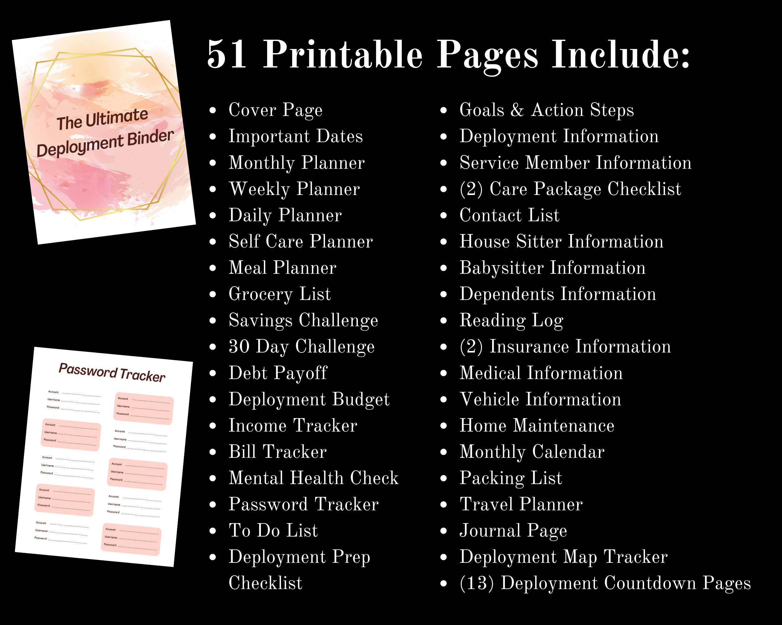 The Ultimate Deployment Binder Military Binder Military - Etsy