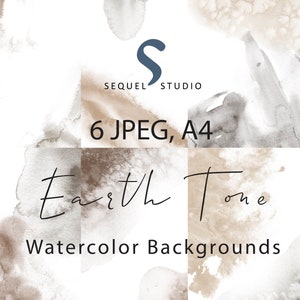 Digital Watercolor Clipart, Earth Tone Color Watercolor Paper ...