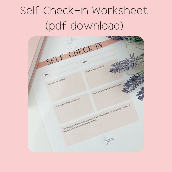 Therapy Check in Worksheet - Etsy