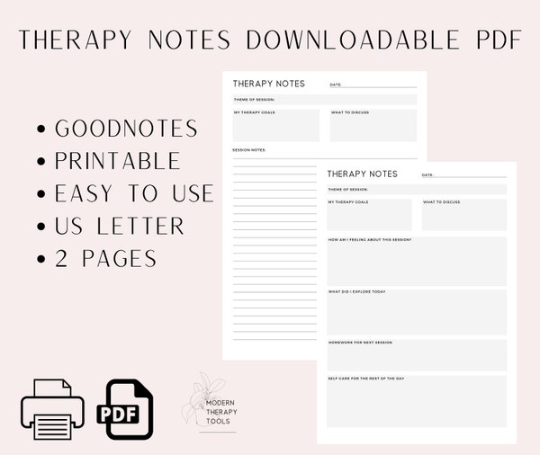 Therapy Session Reflection Worksheet / Post Therapy Check-in / Therapy ...