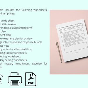 Therapist Documentation Bundle: Intake, Interventions, and Worksheets ...