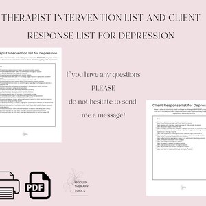 Therapist Notes Intervention and Response LIST | GIRP BIRP Style ...