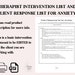 Anxiety Intervention and Client Response List for Therapists | BIRP ...
