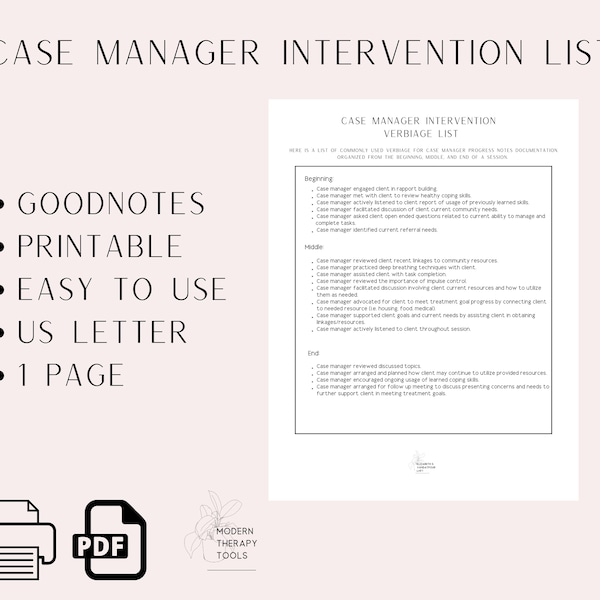 Case Manager Note - Etsy