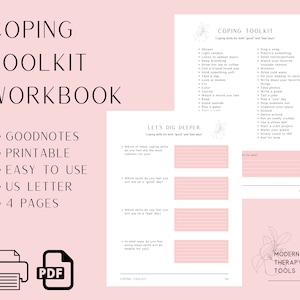 Coping Skills Workbook | Therapy Intervention Worksheet (PDF) - Etsy