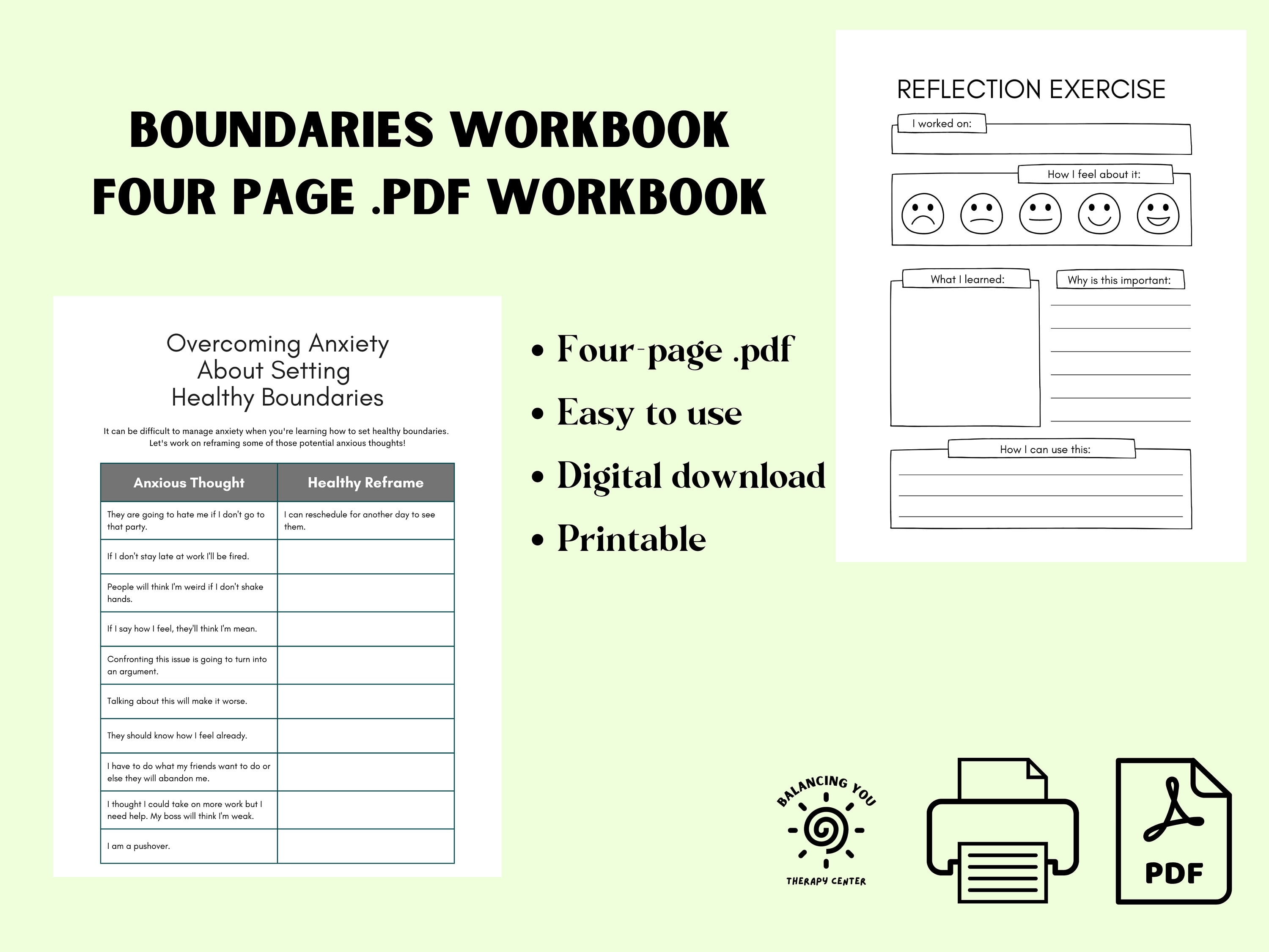 Boundaries Workbook for Therapists and Clients Setting Healthy ...