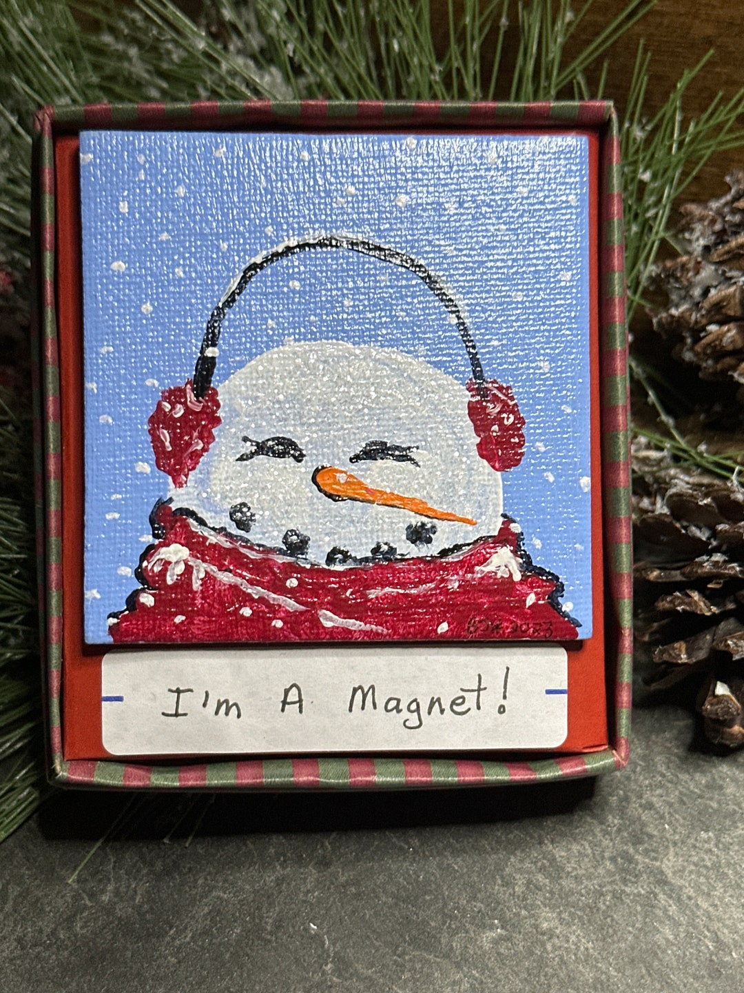 Snowman Magnet Christmas Decor Kitchen Decor Snowmen Stocking - Etsy