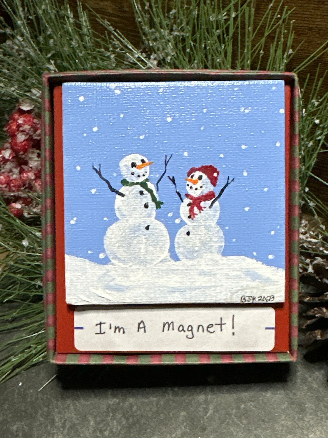 Snowmen Magnet Kitchen Decor Fridge Magnet Snowman - Etsy