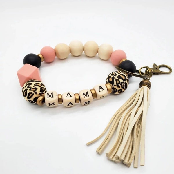 Mama Beaded Keychain - Etsy