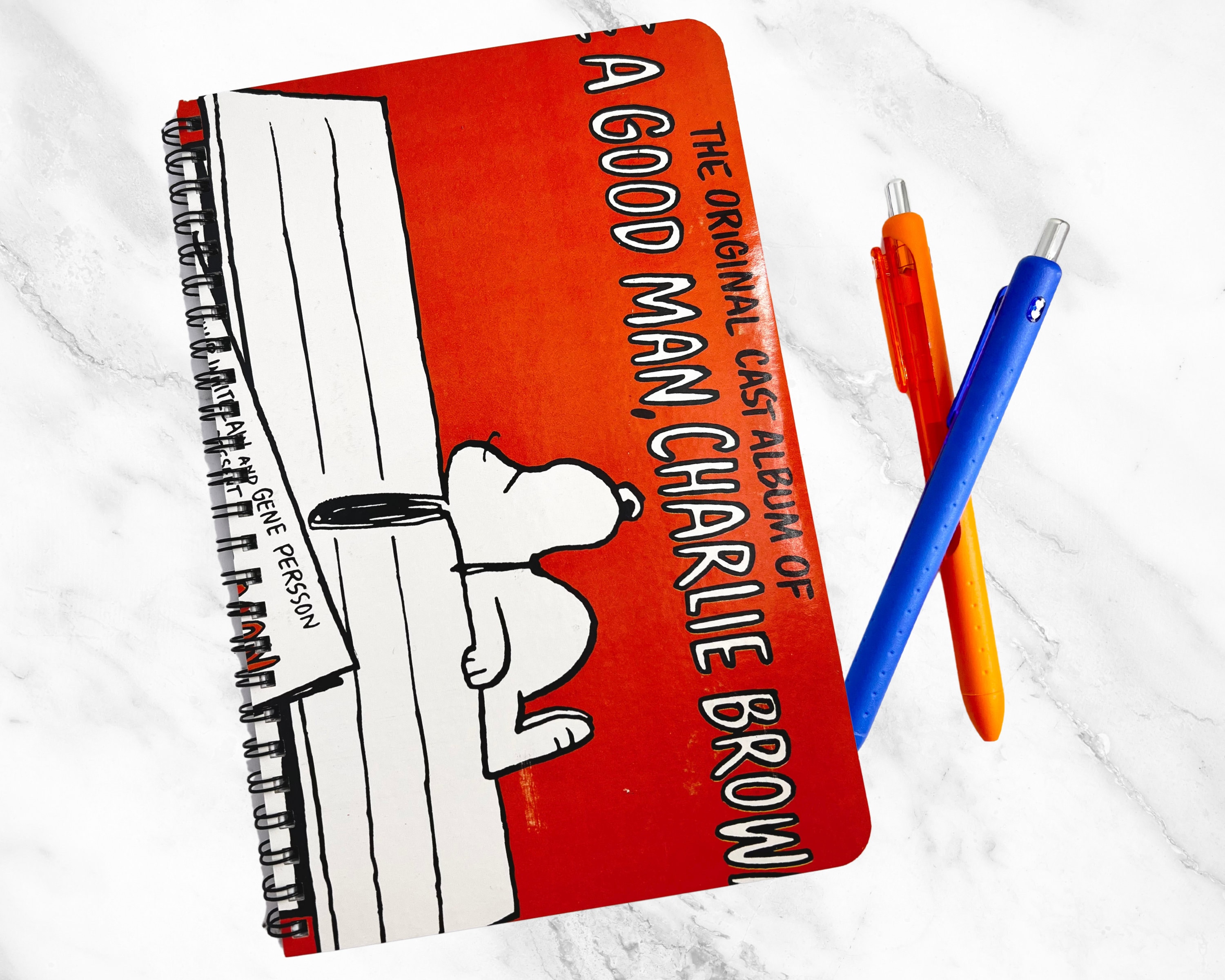 Peanuts Snoopy Charlie Brown Vinyl Record Sleeve Notebook, Gift for ...