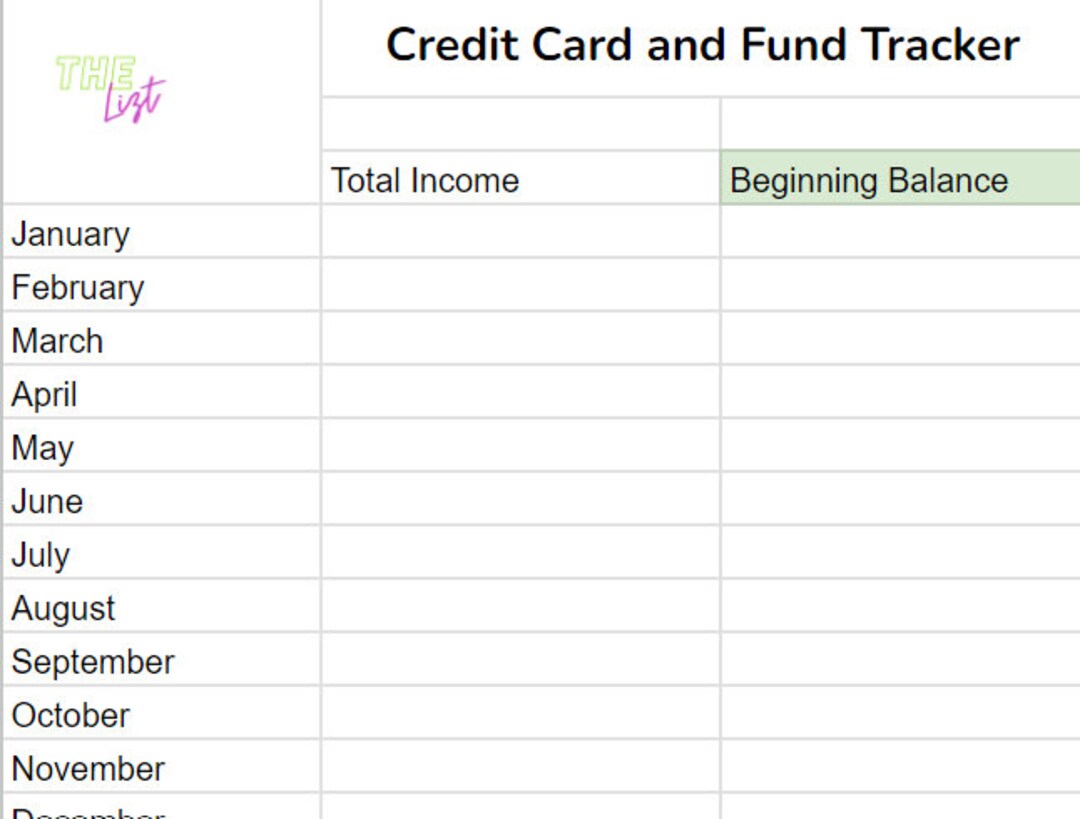 Credit Card and Fund Tracker Spreadsheet - Etsy
