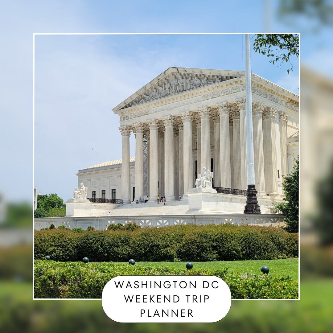 Washington DC Weekend Trip Planner - Etsy