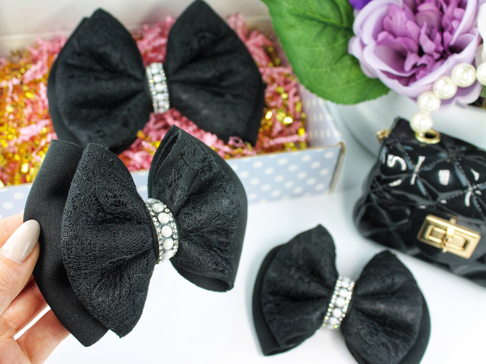 DOUBLE PUFF BOW Stand up Double Stacked Puff Hair Bows - Etsy