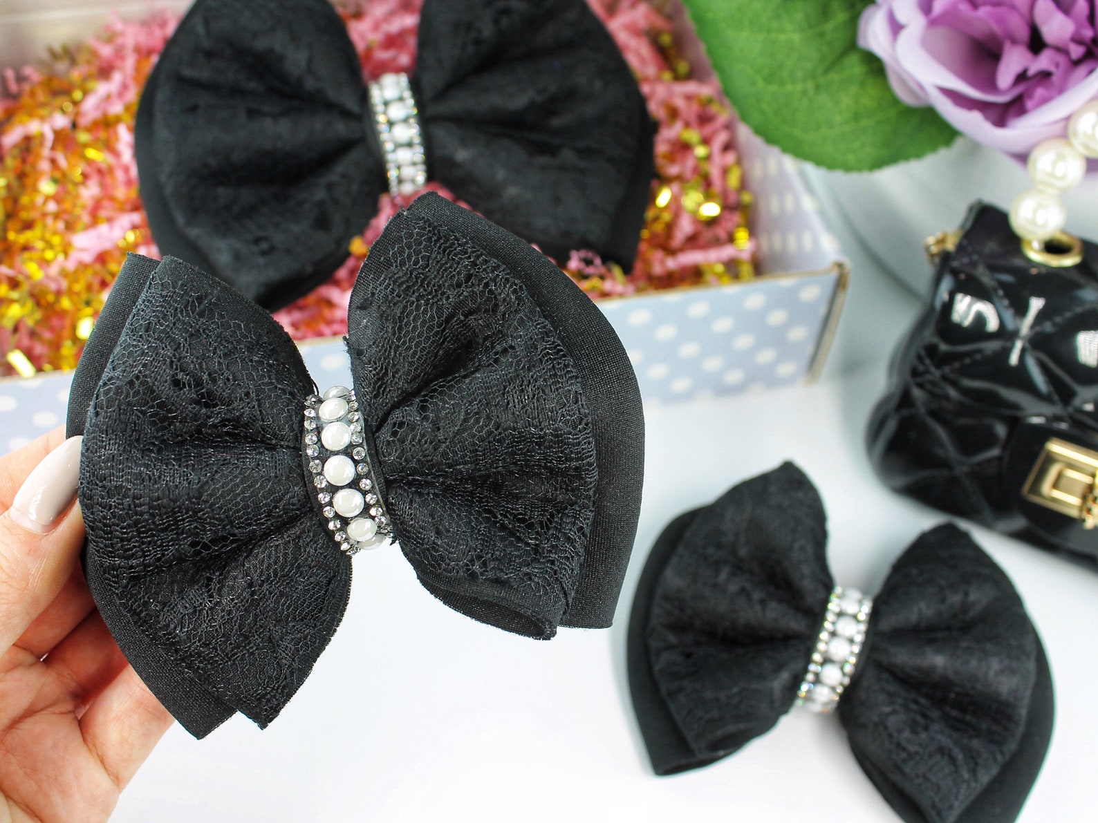 DOUBLE PUFF BOW Stand up Double Stacked Puff Hair Bows - Etsy