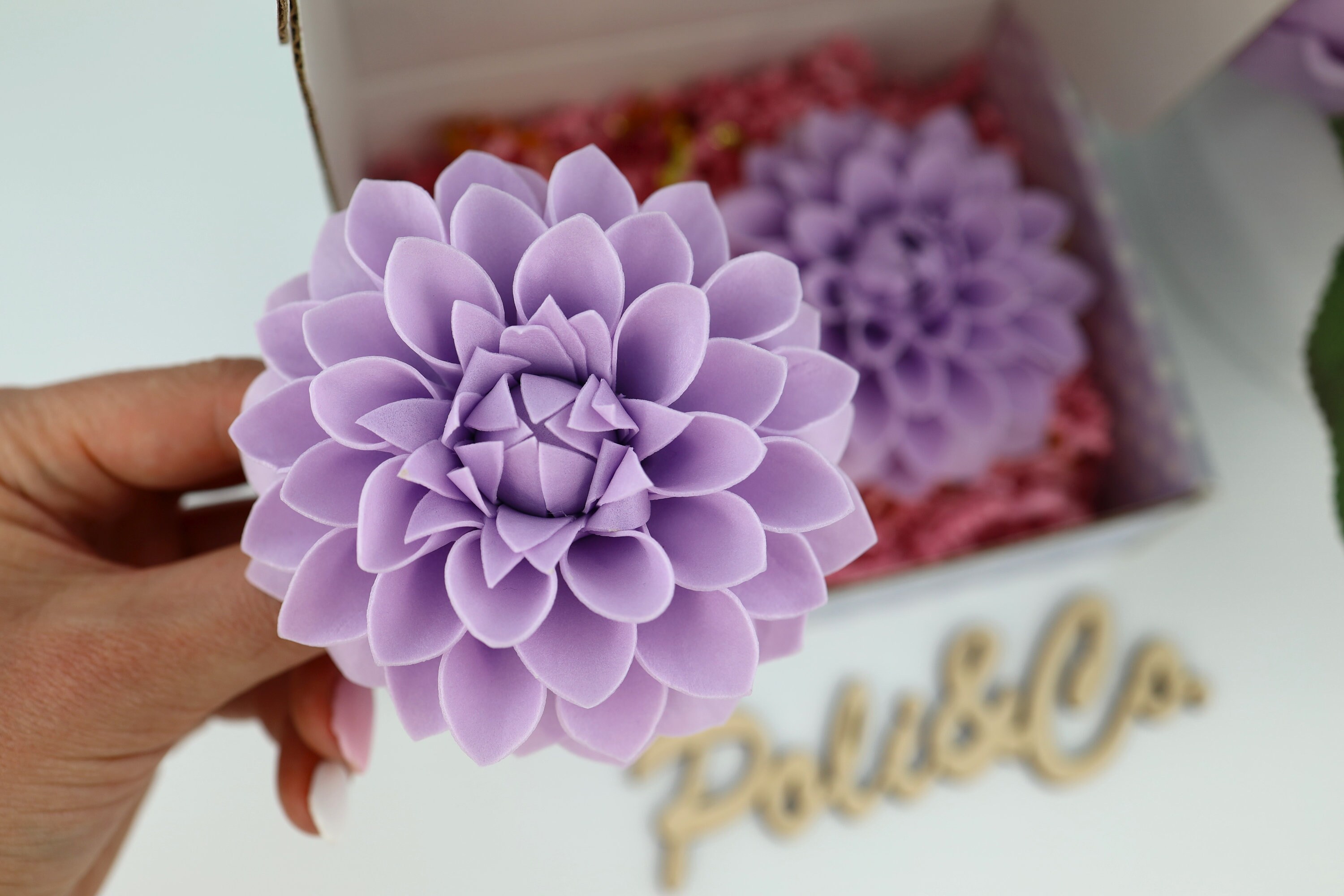 FLOWER HAIR CLIPS for Toddler Girls - Purple Dahlia 2pcs, Flower Hair ...