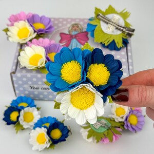FLOWER HAIR CLIPS for Girls - 2pcs, Daisy Flower Hair Accessories ...
