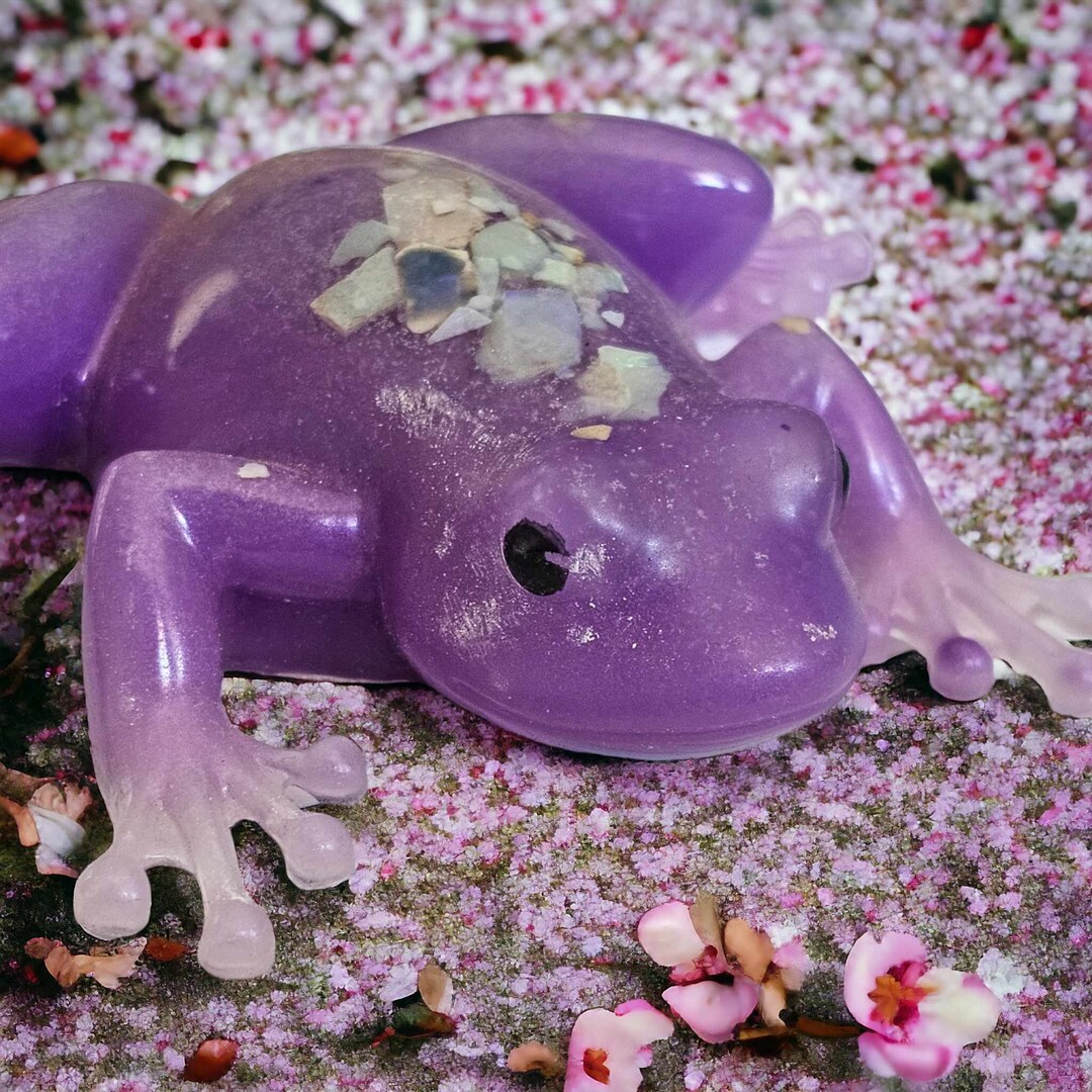 Australian Black Opal Resin Frog Purple - Etsy